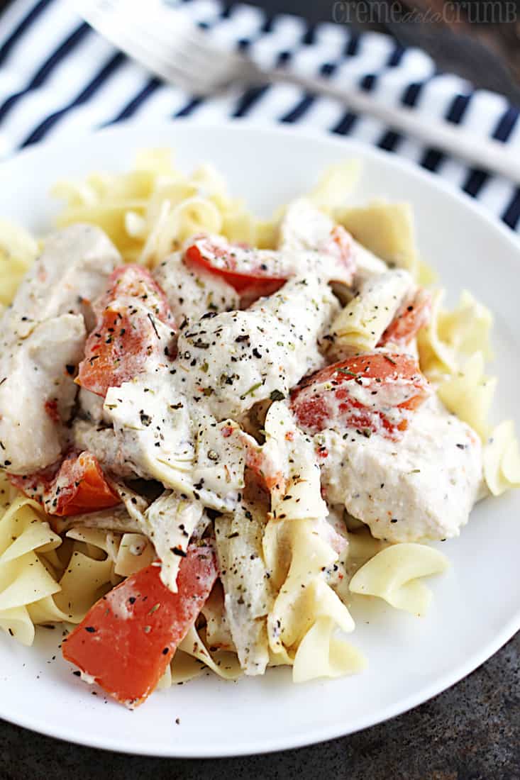 Italian Artichoke Chicken - Creme De La Crumb