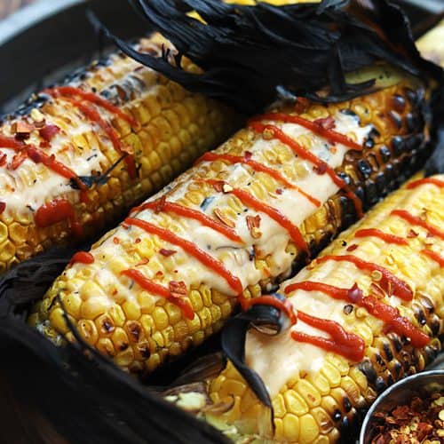 Asian Grilled Corn on the Cob - Creme De La Crumb