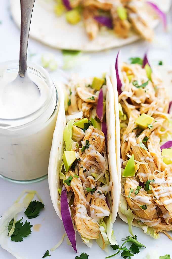 Slow Cooker Ranch Chicken Tacos - Creme De La Crumb Slow Cooker Ranch Chicken Tacos - Creme De La Crumb