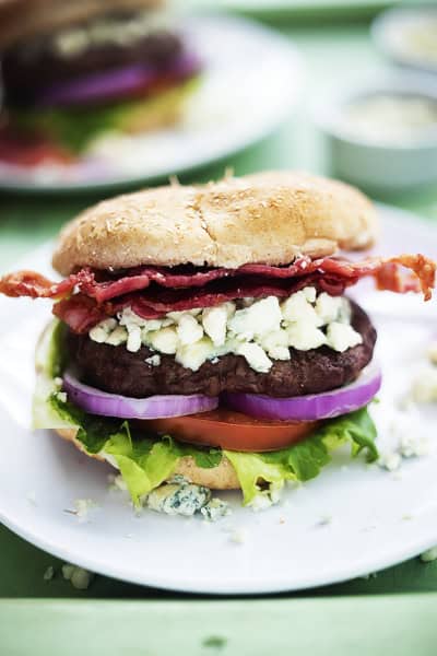 Bacon Blue Cheese Burgers - Creme De La Crumb