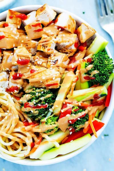 Bali Island Chicken Rice Bowls - Creme De La Crumb