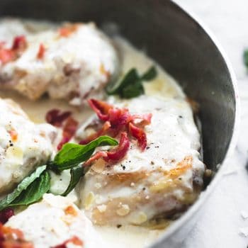 Creamy Asiago Bacon Chicken - Creme De La Crumb