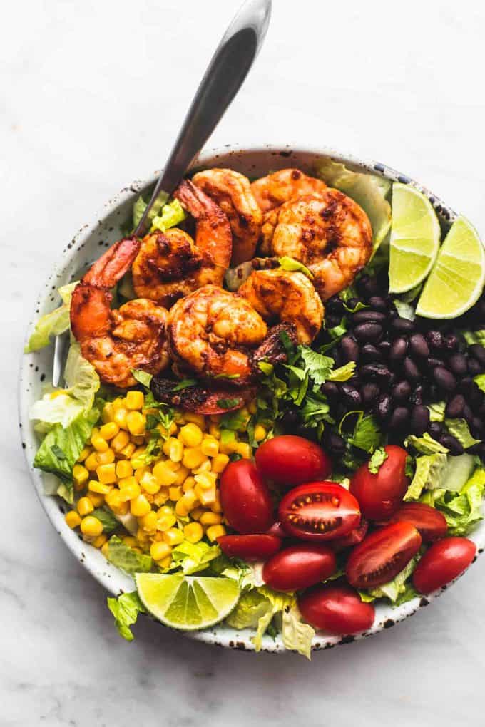 Fiesta Lime Shrimp Salad - Creme De La Crumb