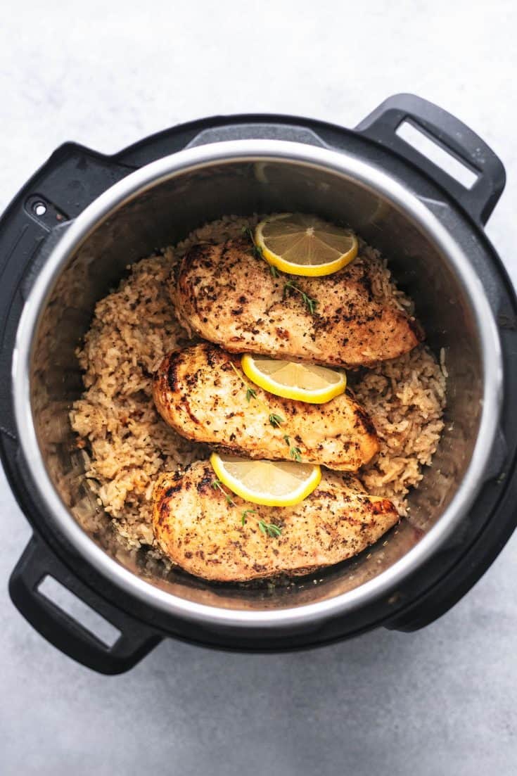 Instant Pot Chicken Breast and Rice - Creme De La Crumb