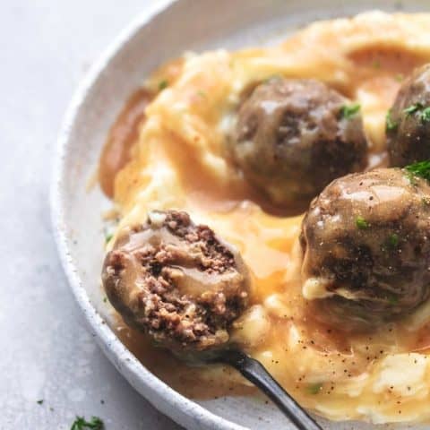 Easy Baked Meatballs - Creme de la Crumb