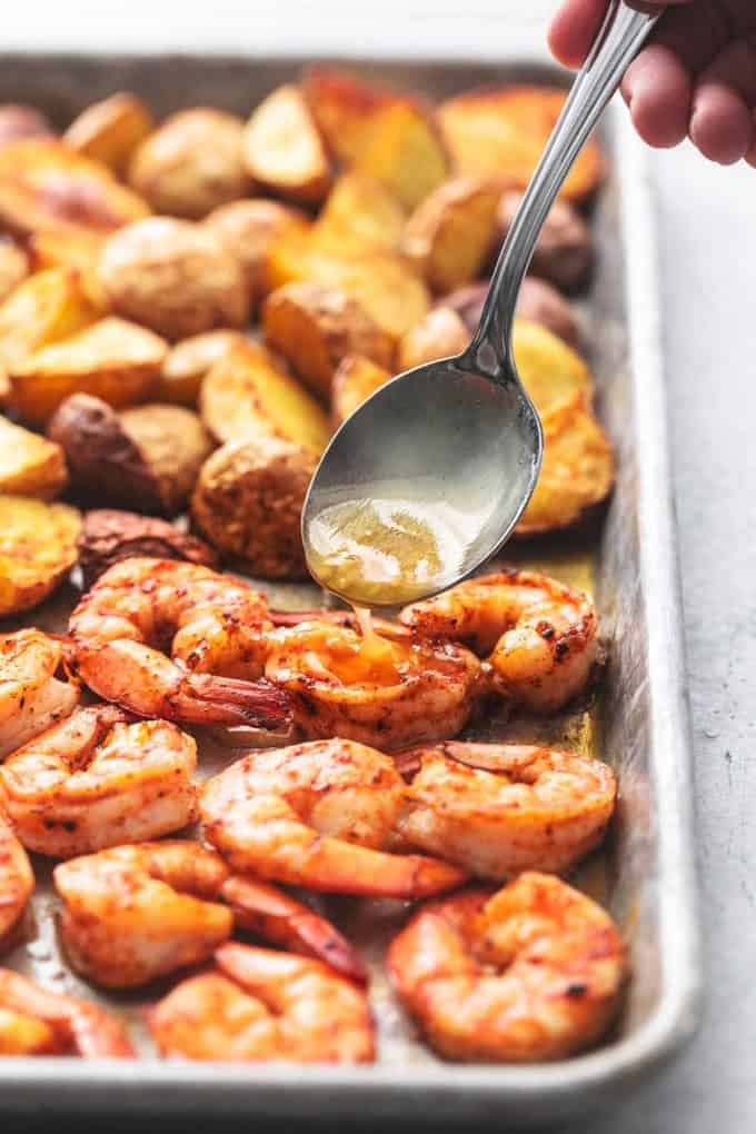 Sheet Pan Cajun Shrimp and Potatoes - Creme De La Crumb