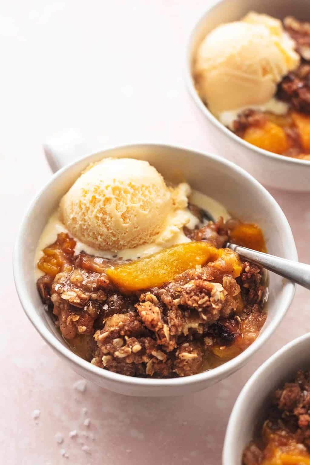 Sheet Pan Peach Crisp - Creme De La Crumb
