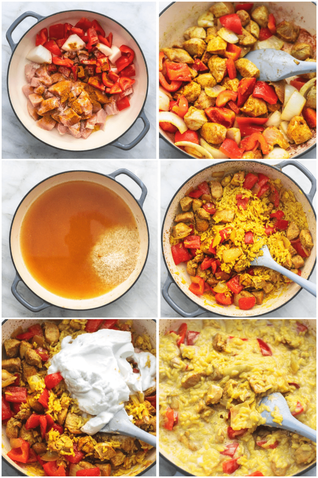 One Pot Curry Chicken and Rice - Creme De La Crumb