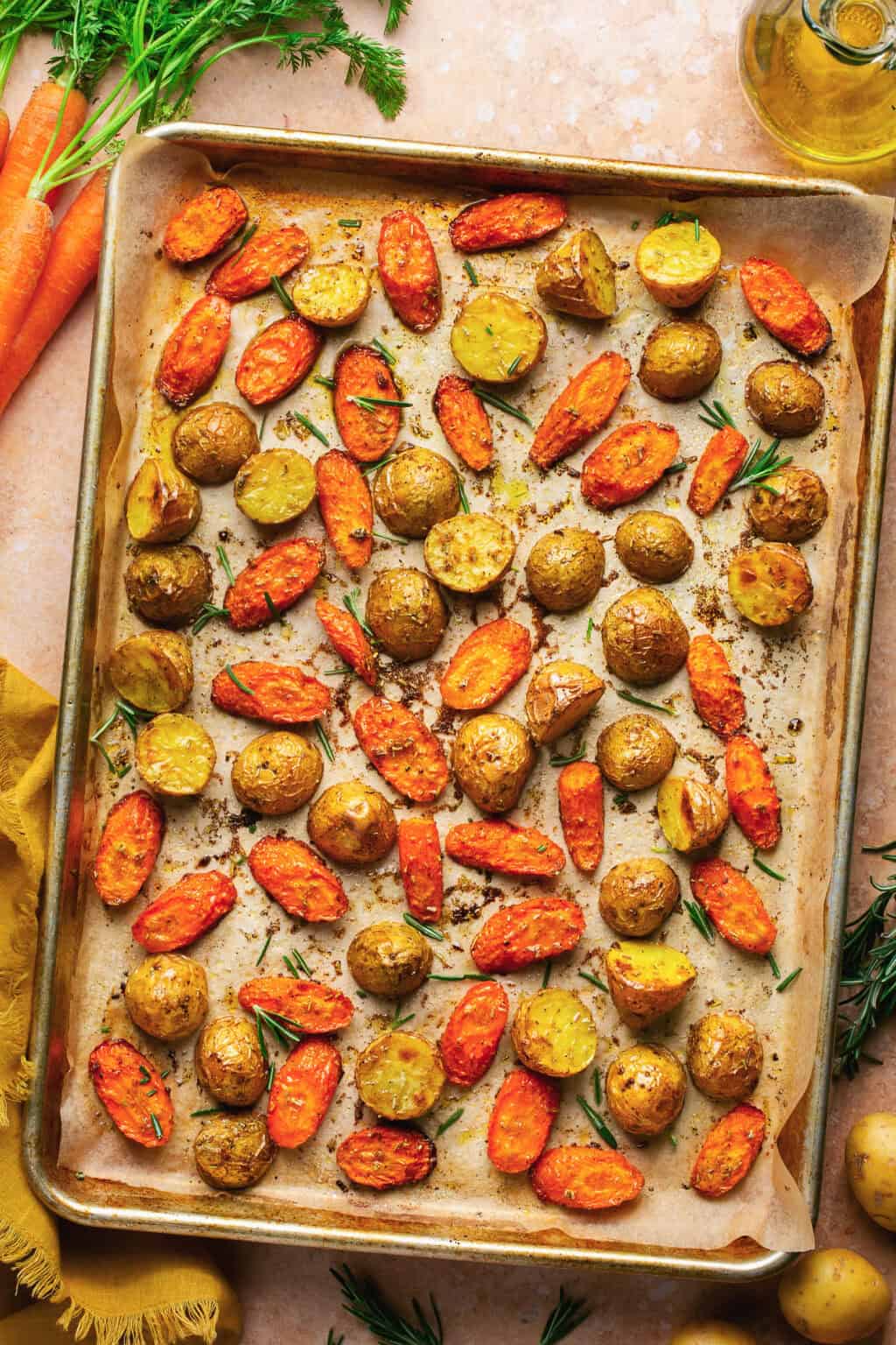 Roasted Potatoes and Carrots (Easy Oven Recipe)